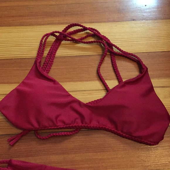 Swim | Maroon Bikini Size Medium Never Worn | Poshmark